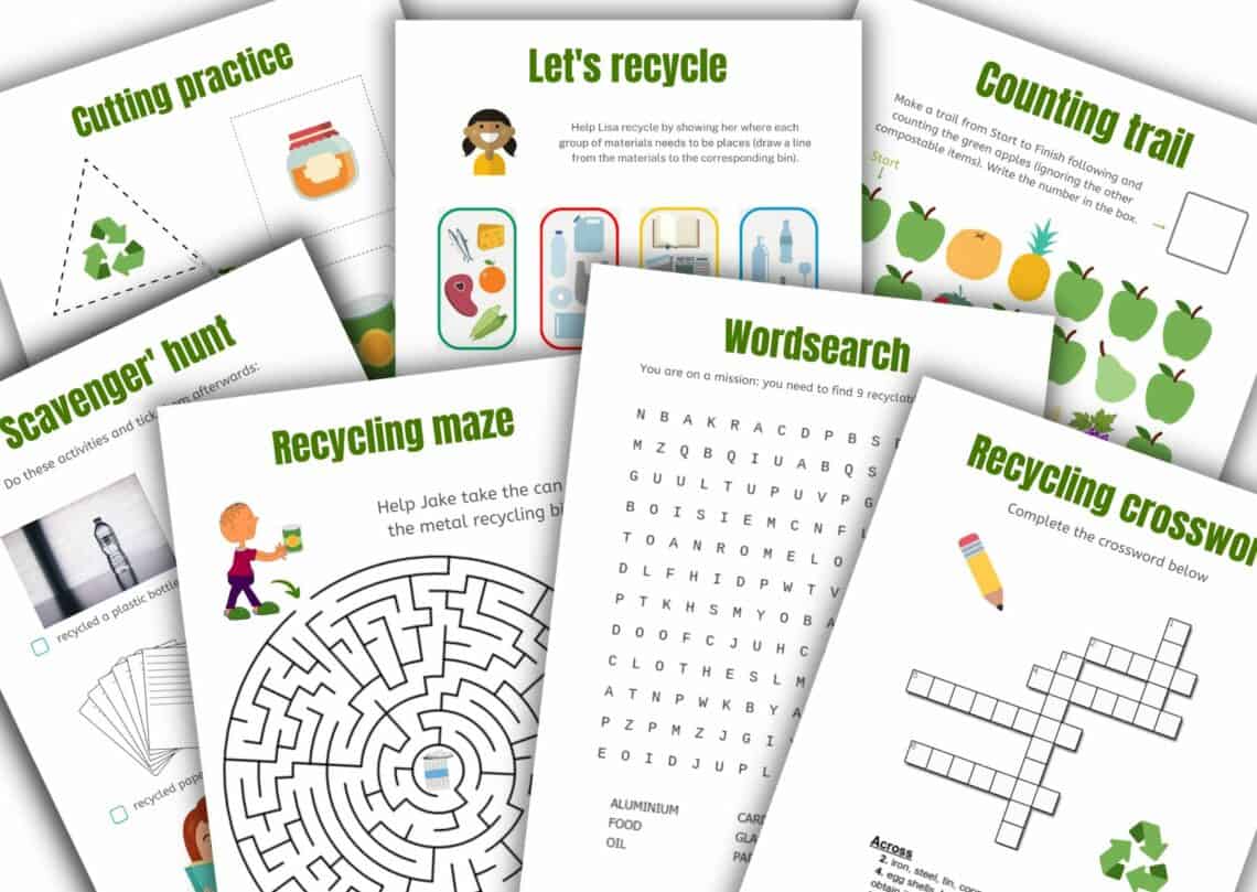 How to teach children about recycling – FREE activities » Raluca Zagura ...